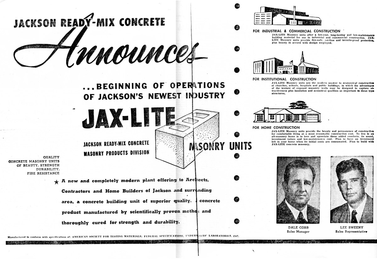 How Jackson Ready-Mix Made Jax-Lite Blocks – Preservation in Mississippi